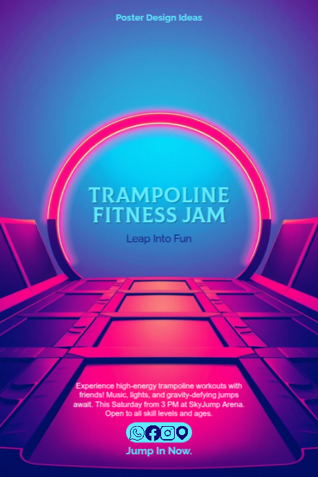 Bounce Horizon – Energetic Sports Poster Template | PosterMyWall