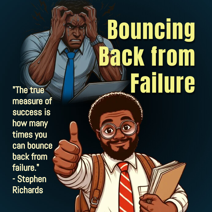 Plantilla de Bouncing Back from Failure | PosterMyWall