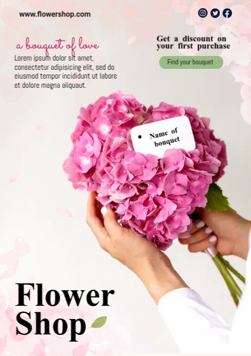 Bouquet Ads Template | PosterMyWall