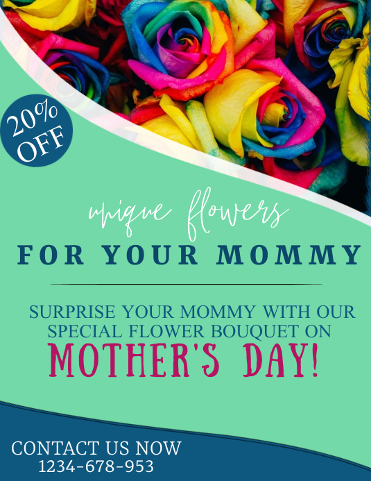 Bouquet shop flyer Template | PosterMyWall