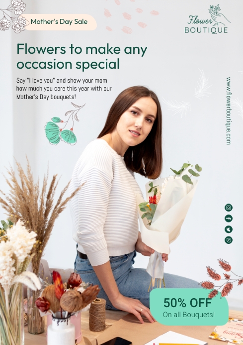 Bouquets Sale Template | PosterMyWall