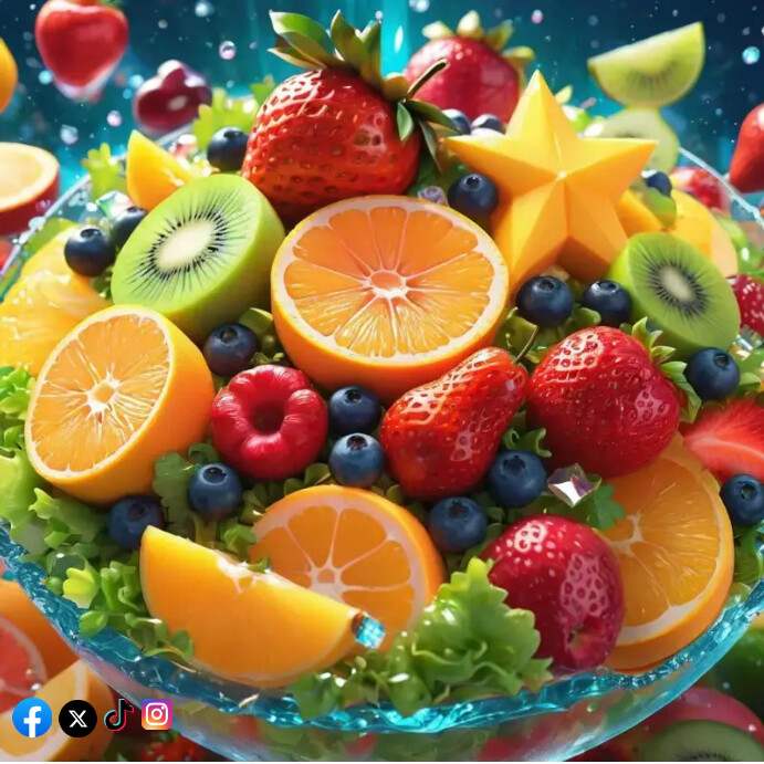 bowl of mixed fruit Template | PosterMyWall