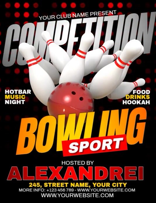 Bowling Ads Template | PosterMyWall