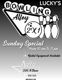 BOWLING ALLEY Template | PosterMyWall