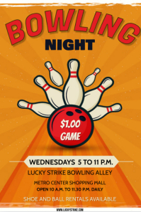 Bowling Poster Template | PosterMyWall