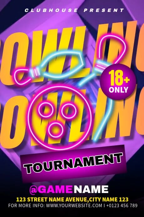 bowling Template | PosterMyWall