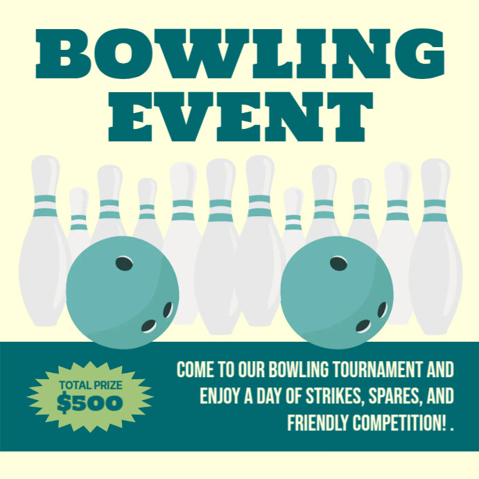 Bowling Event Ads Template | PosterMyWall