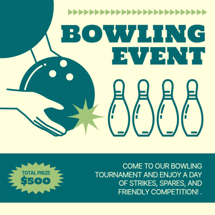 Bowling Event Ads Template | PosterMyWall