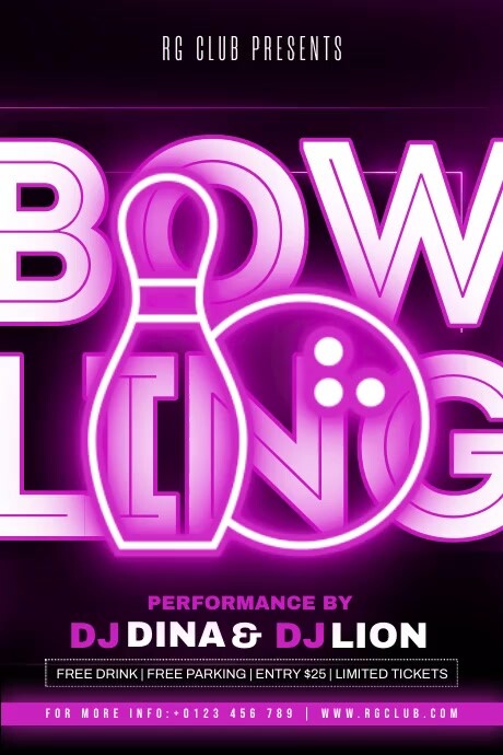 Plantilla de Bowling Event | PosterMyWall