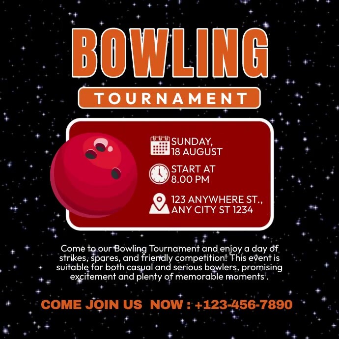 Bowling Event Tournament Templat | PosterMyWall