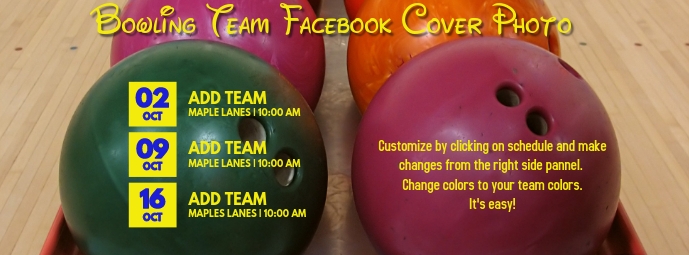 Bowling Facebook Cover Photo Template | PosterMyWall