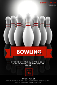 Bowling Game Flyer Template | PosterMyWall