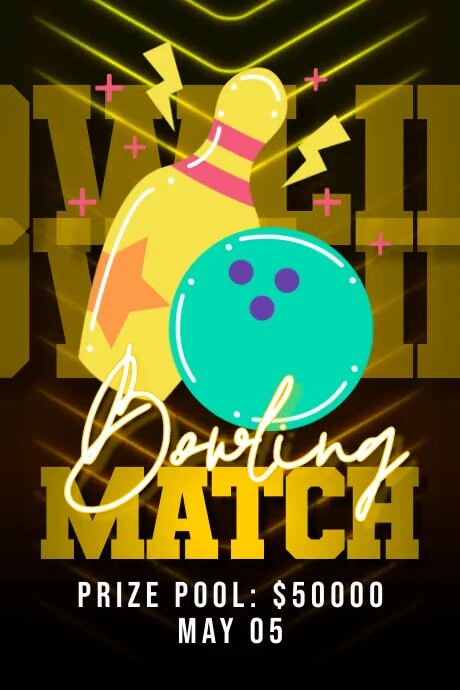 Plantilla de Bowling Match | PosterMyWall