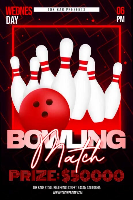 Copy of Bowling Match | PosterMyWall