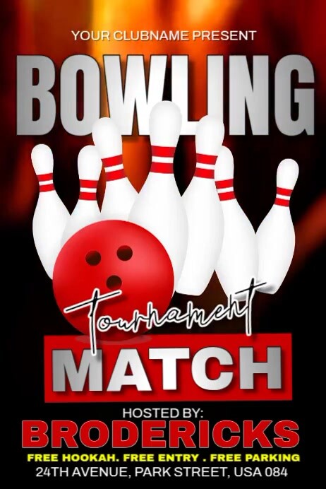 Bowling Match Tournament Template | PosterMyWall