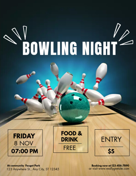 BOWLING NIGHT FLYERS TEMPLATES | PosterMyWall