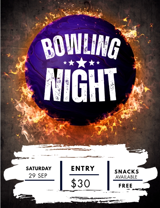 BOWLING NIGHT FLYERS TEMPLATES | PosterMyWall