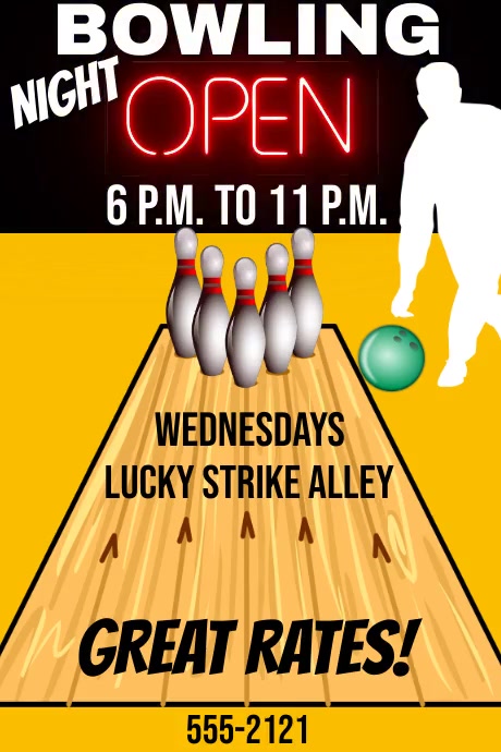 BOWLING NIGHT V.3 Template | PosterMyWall