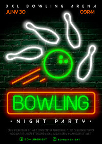 Modern bowling tournament poster design Template | PosterMyWall