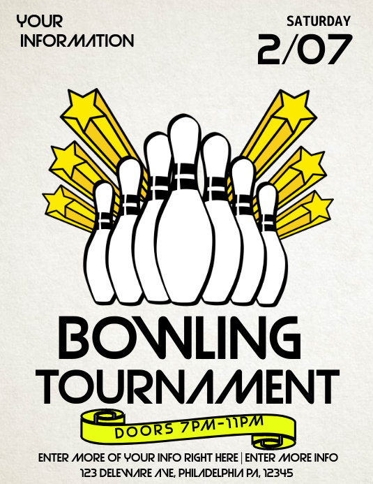 BOWLING Template | PosterMyWall