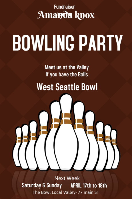 Bowling Poster Template | PosterMyWall