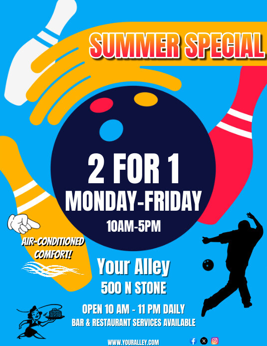 Bowling Special Flyer Template | PosterMyWall