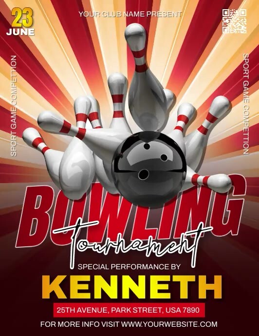Copy of Bowling Tournament Ads | PosterMyWall
