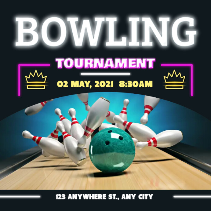 Plantilla de Bowling Tournament Ads | PosterMyWall