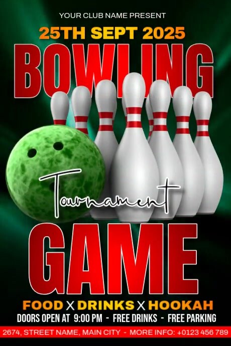 Bowling Tournament Template | PosterMyWall
