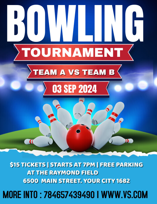 bowling tournament flyer Template | PosterMyWall