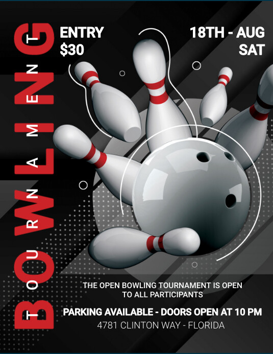 Bowling tournament poster Template | PosterMyWall