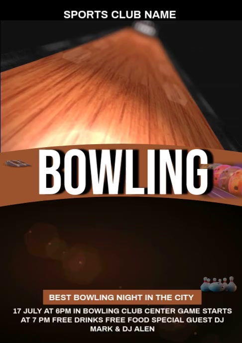 Bowling video ad 🎳 (1) Template | PosterMyWall