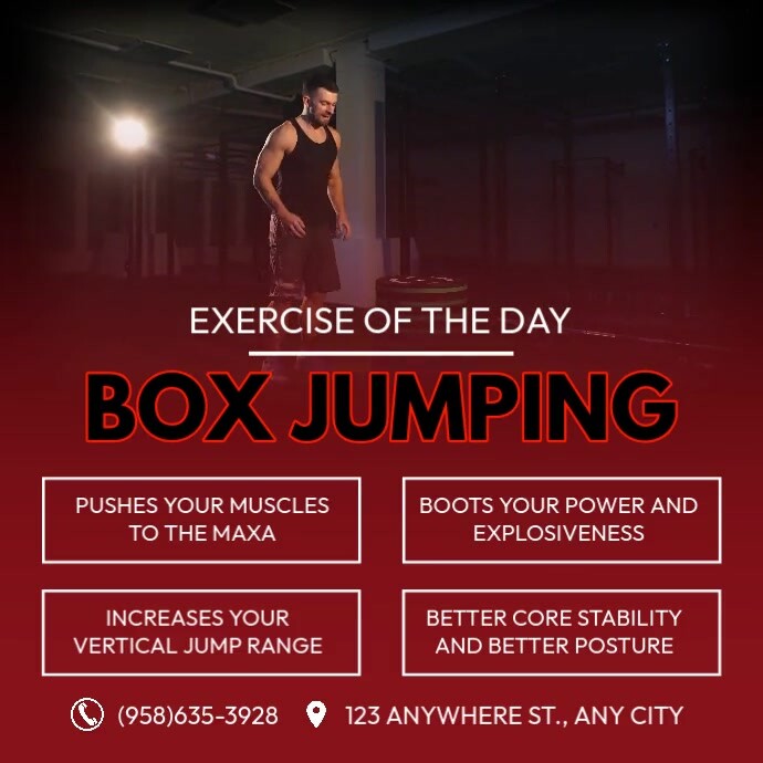 Copy of Box Jumping Exercise | PosterMyWall