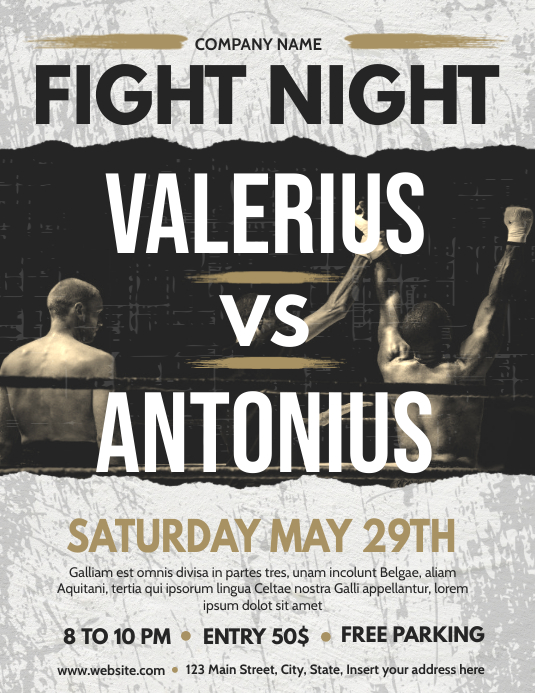 box match advertisement flyer template design | PosterMyWall