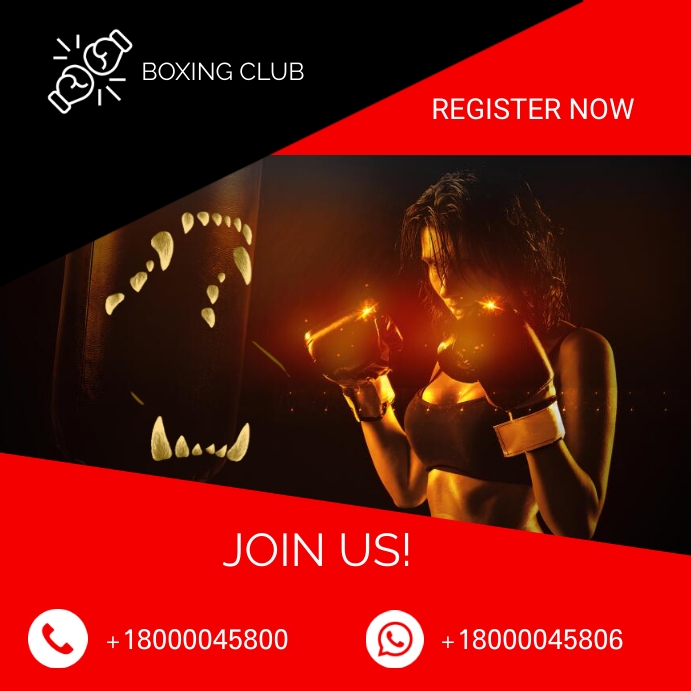 Copy of Boxing, Fitness Training Club | PosterMyWall