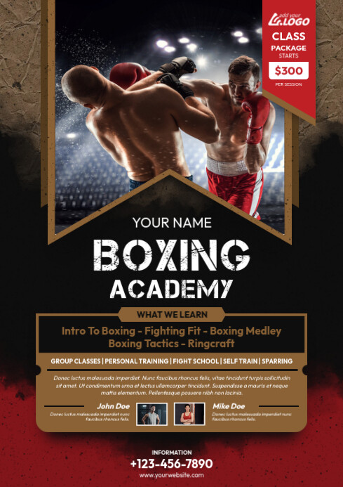 Copy of Boxing Academy Flyer Template | PosterMyWall