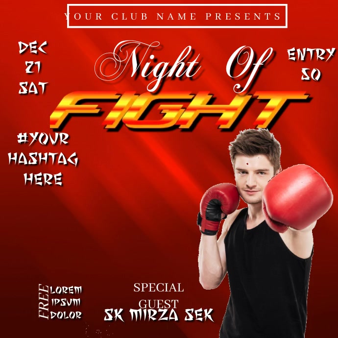 Plantilla de BOXING Ads (1) | PosterMyWall