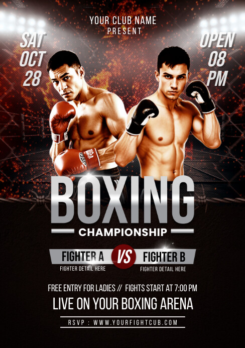Boxing Championship Flyer Template | PosterMyWall