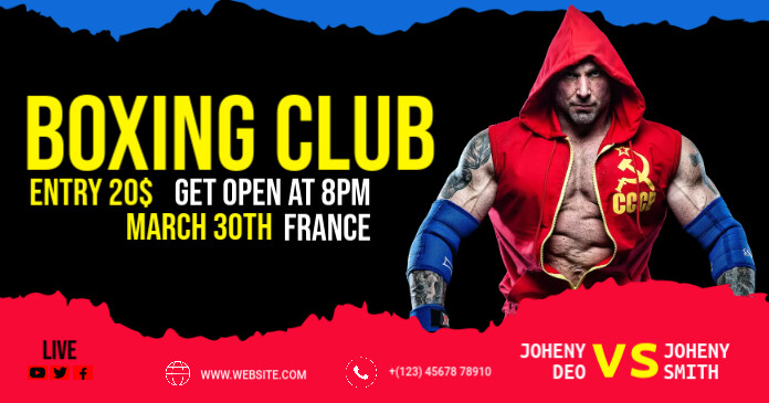 Boxing Competition Template | PosterMyWall