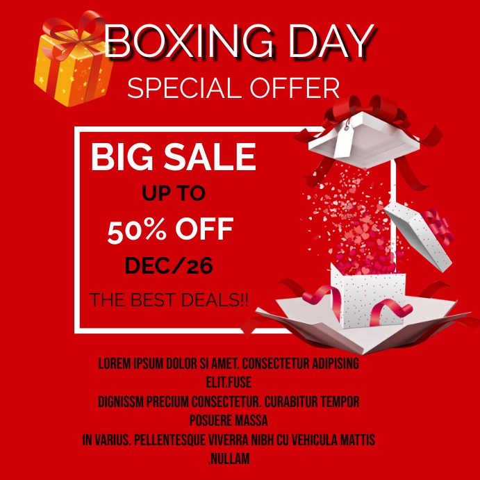 boxing day (1) Template | PosterMyWall