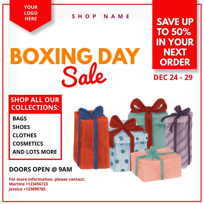 Plantilla de Boxing Day Ads | PosterMyWall