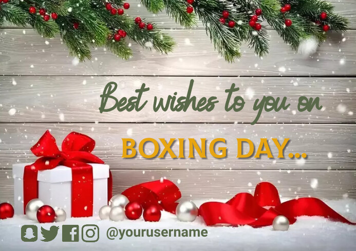 Boxing Day Card Template | PosterMyWall