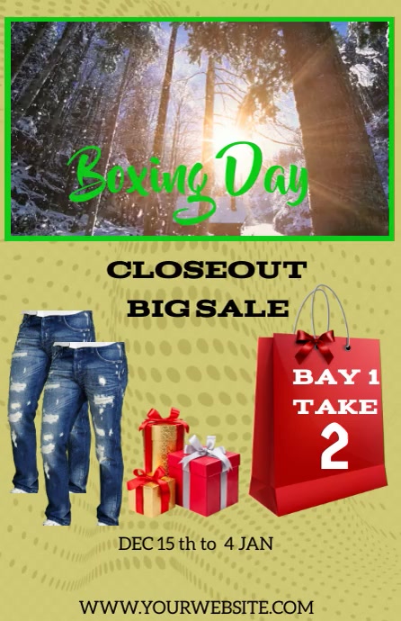 Copy of boxing day closeout flyer template | PosterMyWall