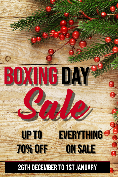 Copy of Boxing Day | PosterMyWall
