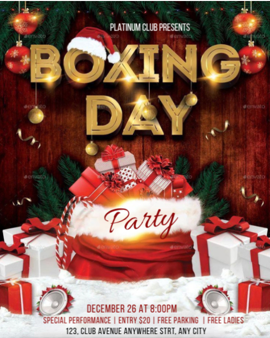 Boxing day flyer Template | PosterMyWall