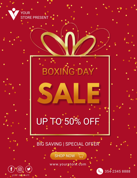 Boxing day flyer template | PosterMyWall