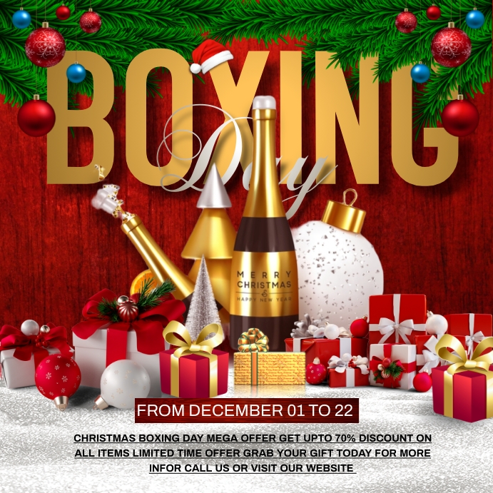 Boxing day instagram post Template | PosterMyWall