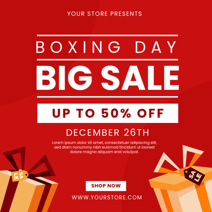 Boxing Day Instagram Post Template | PosterMyWall