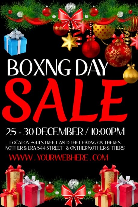 Boxing Day Poster Template | PosterMyWall