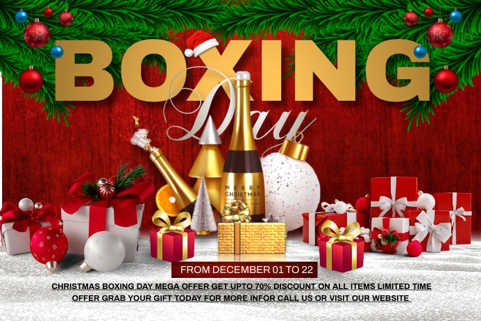 Boxing day poster Template | PosterMyWall